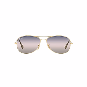 Ray-Ban Men's RB3362 Cockpit Aviator Sunglasses, Gold/Pink Gradient Blue, 59 mm