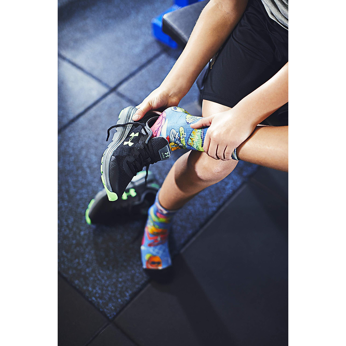 Under Armour Youth Novelty Crew Socks, 2-Pairs , White , Small