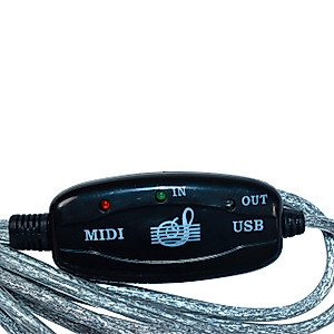 HQRP USB in-OUT MIDI Interface Cable Converter PC to Music Keyboard Adapter Cord fits Roland A-800 Pro USB MIDI Controller Keyboard