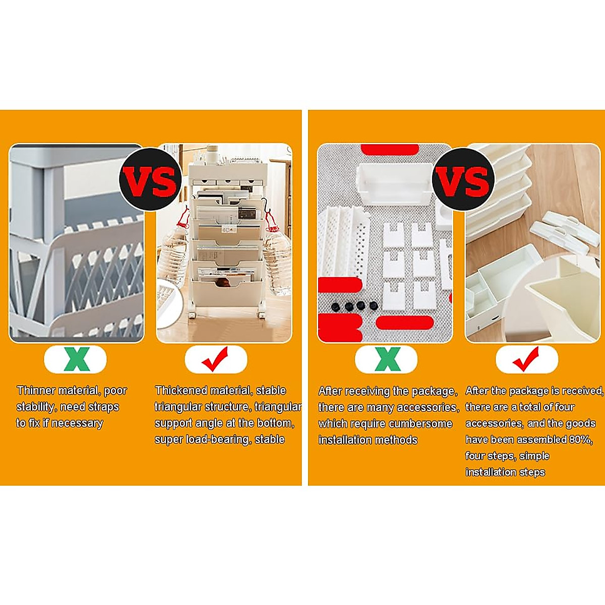 Function Home Bookcase, 6 Tier Rolling Utility Cart, 6 Tier Movable Bookshelf Bookcase, Mobile Book Cart, Rolling Office Paper Organizer, Slim Cart Movable Bookshelf for Office, Classroom (blue)