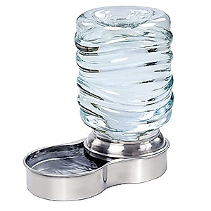 Etna Stainless Steel Pet Dog Cat Water Fountain Bowl, Holds 3 Liters