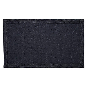 Excel Hometex Cotton Hand Woven Doormat Bathroom Kitchen Laundry Mat Rug 18" x 30" with Foam Backing (18" x 30", Black/White)