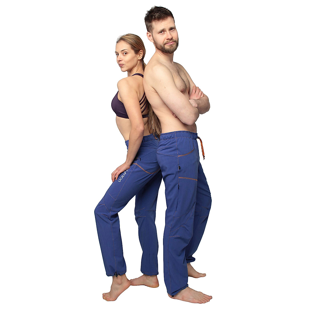 Ucraft "Xlite Rock Climbing Bouldering and Yoga Pants. Lightweight Stretchy Trousers (M, Deep Blue Melange)