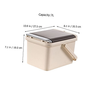OFFSCH Tea Residue Bucket Tea Leaf Tea Infuser Bucket Tea Dross Bucket Kung Fu Tea Stainer Bucket Waste Basket Office Garbage Can Tea Residue Storage Holder Flip Cover Trash Can Plastic