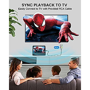 WONNIE 10.5'' Car Dual DVD Player, Headrest Video Players Portable with 5 Hours Rechargeable Battery,Two Mounting Brackets,Support USB/SD/Sync TV,Last Memory,AV Out &in ( 1 Player+1 Monitor )