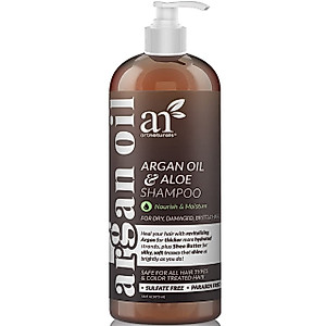 Artnaturals Moroccan Argan Oil Shampoo - (16 Fl Oz / 473ml) - Moisturizing, Volumizing Sulfate Free Shampoo for Women, Men and Teens - Used for Colored and All Hair Types, Anti-Aging Hair Care