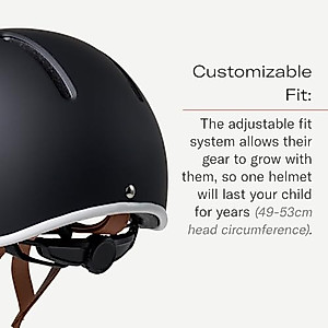Thousand Kids Helmet – Free Reflective Sticker Pack to Customize, No Pinch Magnetic Buckle, Multi Sport Safety CSPC ASTM CE Certified – Jr Collection (Carbon Black)