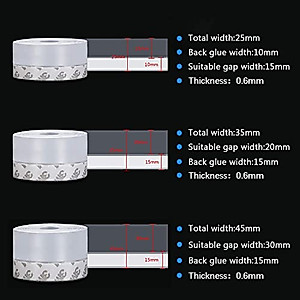 TAROSE Weather Stripping, Silicone Door Seal Strip Door, Window, Transparent 16 Feet Long (Width 25mm)