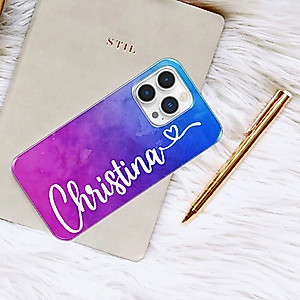 Custom Name Phone Case Personalized Customized Case with Name Handwritten Style Clear Cases Compatible with iPhone 14 Pro Max 13 Pro 12 Mini 11 Xr Xs (A)