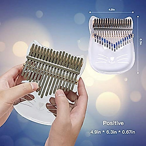 Kalimba Thumb Piano, Portable Finger Piano, Handheld Musical Instrument with Bag and Study Instruction
