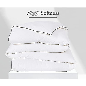 California Design Den King Size Comforter Duvet Insert - Luxury All-Season Down Alternative, Quilted Extra Fluffy, Soft, and Cooling, Machine Washable with Corner Tabs - White