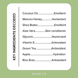 MEDIX Coconut Body Lotion + Manuka Honey Cream | Coconut Oil Lotion For Women & Men | Natural Coconut Cream Moisturizer Body Butter Skin Care Balm For Stretch Marks, Cellulite, & Dry Skin, 15 Fl Oz