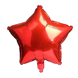 18 Inch Red Star Balloons, Aluminum Foil Balloon Mylar Balloon for Birthday, Wedding, Baby Shower, Party Decoration,10Pcs
