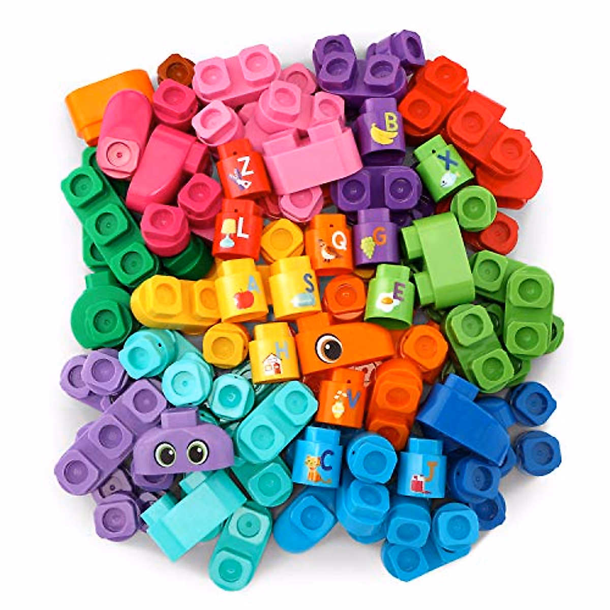 LeapFrog LeapBuilders 81-Piece Jumbo Blocks Box, Pink,24 months to 5 years