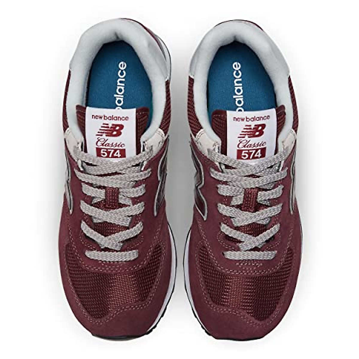 New Balance Women's 574 Core Sneaker, Burgundy/White, 10.5