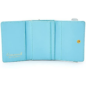 Huositi Cute Fashion Cartoon Character Small Wallet Short Ladies Wallet Leather Tri-fold Wallet Money Bag(White)