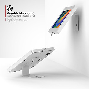 CTA Digital PAD-CURVEW Tablet Stand and Wall Mount with Paragon Enclosures (White)