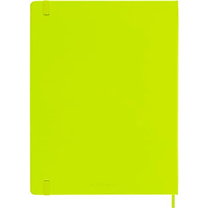 Moleskine Classic Notebook, Hard Cover, XL (7.5" x 9.5") Ruled/Lined, Lemon Green, 192 Pages