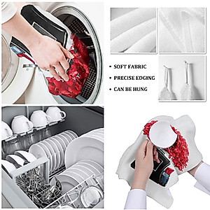 HELLOWINK Vintage Flower Perfume Bottle Microfiber Kitchen Towels with Hanging Loop, Super Absorbent&Machine Washable Dish Towels Hand Towels for Home Kitchen Bars, 18 x 28 Inches, Farmhouse Lipstick