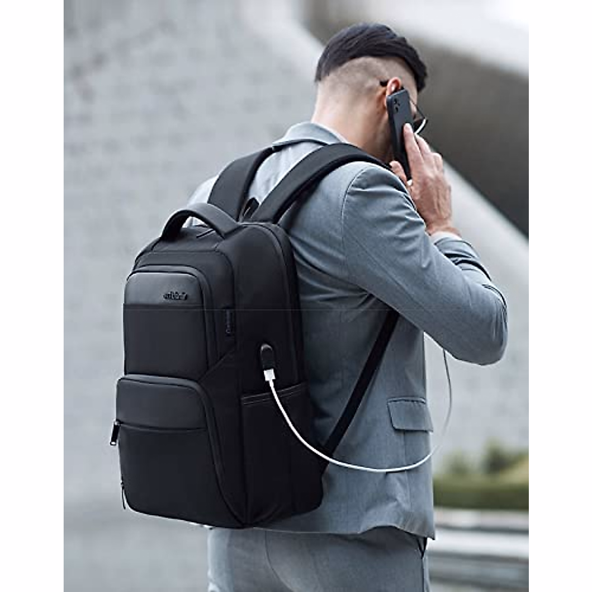 Laptop Backpack,Business Travel with USB Charging Port,Water Resistant College School Computer Bag for Women & Men Fits 15.6 Inch Laptop and Notebook