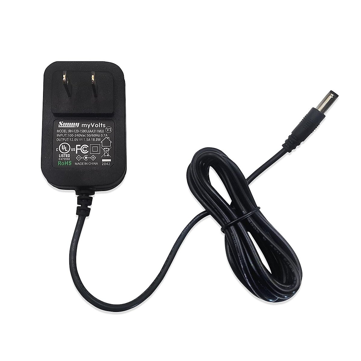 MyVolts 12V Power Supply Adaptor Compatible with/Replacement for Arturia KeyStep 37, KeyStep 49, KeyStep 61 Keyboard - US Plug
