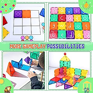 Magnetic Tiles Beginner Set Toddler Toys, Girls & Boys Toys, Sensory Toys for Toddlers 3-4, Magnetic Blocks for Kids Age 3-5 4-8, Kids Toys Encourage Kids Creativity & Develop Fine Motor Skills