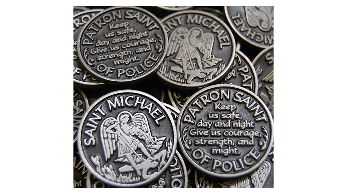 Saint Michael Police Tokens - Set of 10 Pocket Coins