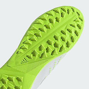 adidas Predator Accuracy.3 Turf Sneaker, White/Core Black/Lucid Lemon, 2 US Unisex Little Kid