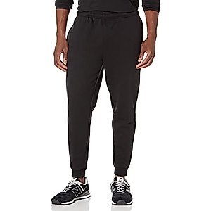 Amazon Essentials Men's Joggers Sweatpants, Fleece, Black, Small, Comfortable Fit