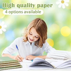 Cholemy 4 Pack Pink Green Notebooks Aesthetic Notebooks A5 Size 5.7 x 8.3 Inch Cute Aesthetic Notebook Spiral Travel Journal for Women Lined Paper