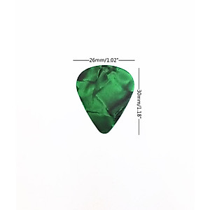 Honbay 100pcs 0.46mm Colorful Guitar Picks for Guitar, Ukulele, Bass