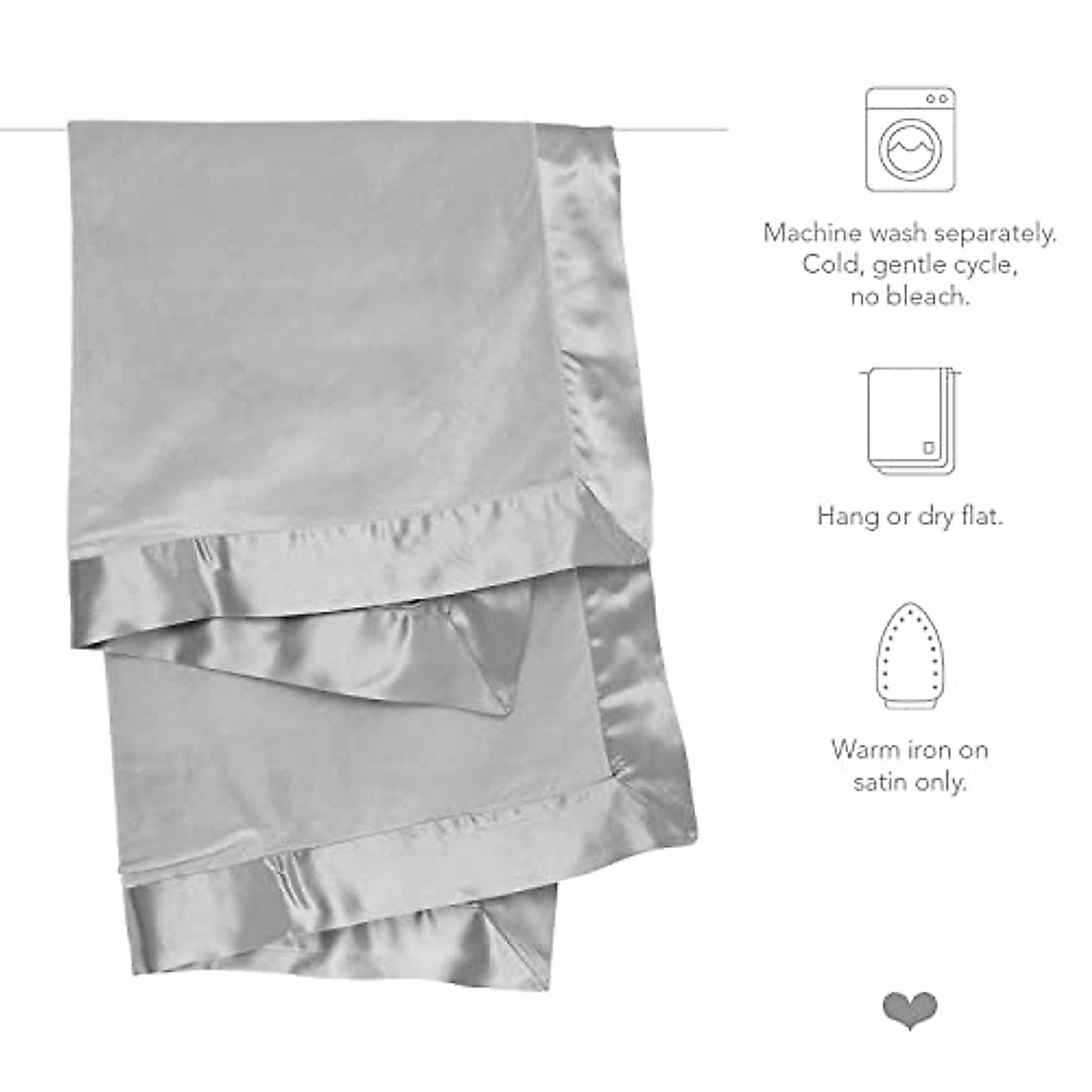 Little Giraffe Baby Blanket - Velvet Soft Blanket with Satin Trim - Baby Stroller Blanket - Newborn Baby Essentials & Baby Gifts - 29x35" - Blue