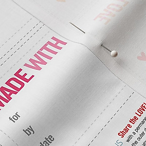 Spoonflower Fabric - Quilt & Love Label Sewing Printed on Petal Signature Cotton Fabric Fat Quarter - Sewing Quilting Apparel Crafts Decor