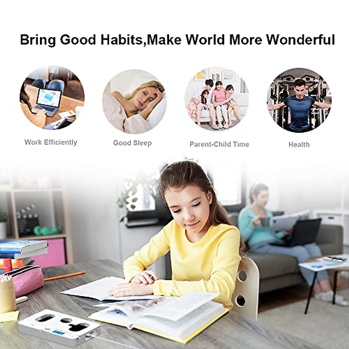 ySky Portable Smart Auto Phone Timer Lock Box for iPhone and Android Phones, Self-Control Timer Locker to Help Kids,Students, Adults Focus Back,Prevent Excessive Games, Mobile Phone Addiction(White)