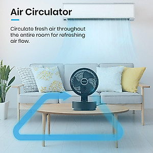 Pro Breeze Personal Table Fan with Remote Control, Fan 8” Desk Fan Powerful Turbo Fan, Whisper Quiet Fan Motor, 24 Speeds, 4 Modes & 12 Hour Timer, Table Fan for Bedroom, Tabletop Fan Air Circulator