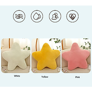 GEXUANCEHN Little Star Pillow Bedroom Living Room seat Pillow (15.7 * 15.7, White)