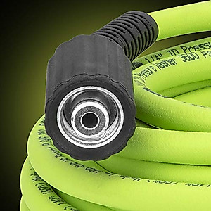 Flexzilla Pressure Washer Hose with M22 Fittings, 1/4 in. x 50 ft., ZillaGreen - HFZPW3450M-E