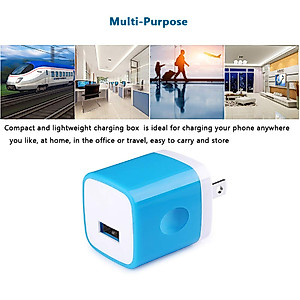 USB Plug in Wall Charger, Fast Charger Box for iPhone, USB Block, NonoUV 4Pack Single Port Charger Plug Power Adapter for iPhone 15 14 13 12 11 Pro Max SE XR XS X 8 7 6 6s Plus,Android,Samsung,Kindle