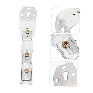 VOSAREA 6pcs Curtain Fixing Accessories Ceiling Track Ceiling Mount Metal Brackets Metal Stand Metal Shower Curtain Hooks Curtain Rods Holders Shower Curtain Holders Curtain Fixing Tools