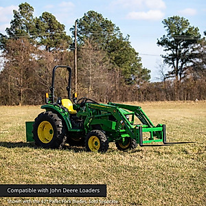 Titan Attachments Pallet Fork Frame Attachment, Rated 3,000 LB, Receiver Hitch, Fits John Deere Loaders, Frame Only