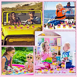 Duck for Cars, Rubber Duck for Car Dashboard, Squeaky Duck Bath Toy Yellow Duck Car Ornament Fun Cowboy Duck Goody Bag Fillers, Car Ornaments for Dashboard