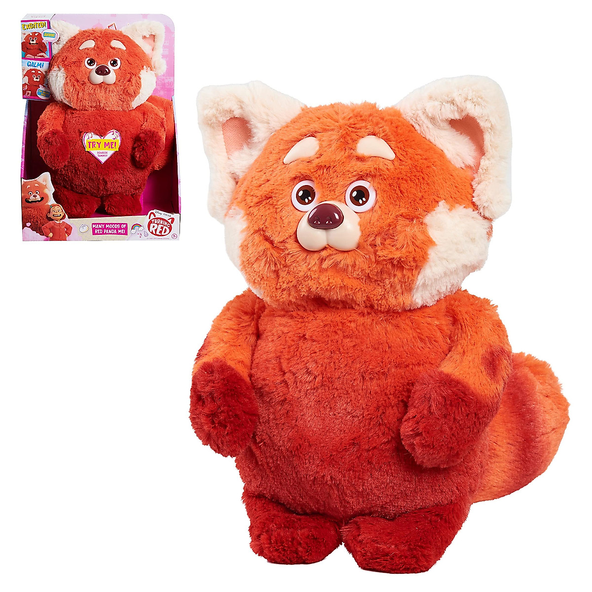 Disney and Pixar Turning Red Many Moods of Red Panda Mei Animated Talking 12-Inch Feature Plush, Officially Licensed Kids Toys for Ages 3 Up, Christmas Gifts and Presents