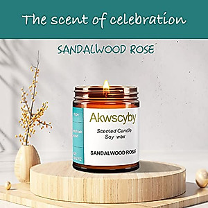 Birthday Gift Candles,Sandalwood Rose Candle,Engagement Gift,All Natural Candle, New Home Luxury Candle,Funny Birthday Gifts for Women, Men, Friends | 7oz, 40-Hours Burning Time