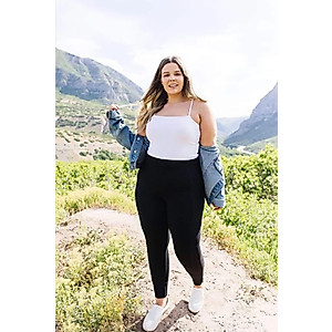 Hi Clasmix Plus Size Leggings for Women-High Waisted Super Soft Maternity Black Leggings Yoga Pants(2 Pack Black,XX-Large)