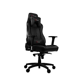 Arozzi - Vernazza Premium PU Leather Ergonomic Gaming/Office Chair with High Backrest, Recliner, Swivel, Tilt, Rocker, Adjustable Height & Adjustable Lumbar & Neck Support - Black - Red Accents