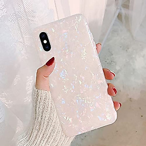 J.west iPhone Xs Max Case, Luxury Opal Sparkle Bling Design Crystal Clear Soft TPU Silicone Back Protective Phone Case Cover for Girls Women for Apple iPhone 10xs Max 6.5 inch (Colorful)