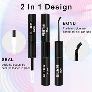 Lash Bond and Seal, Lash Cluster Glue for DIY Eyelash Extensions,Individual Lash Glue for Cluster Eyelash, Strong Hold, Eye Lash Glue for Personal Makeup Use (Black01 Bottle)