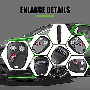 SCITOO 1X Keyless Key Fob Replacement for Chevy Equinox for Silverado 1500 HD Tahoe for GMC Sierra 1500 HD Yukon for Buick Rainier for Cadillac Escalade for Chevy Silverado 2500 for GMC Sierra 2500