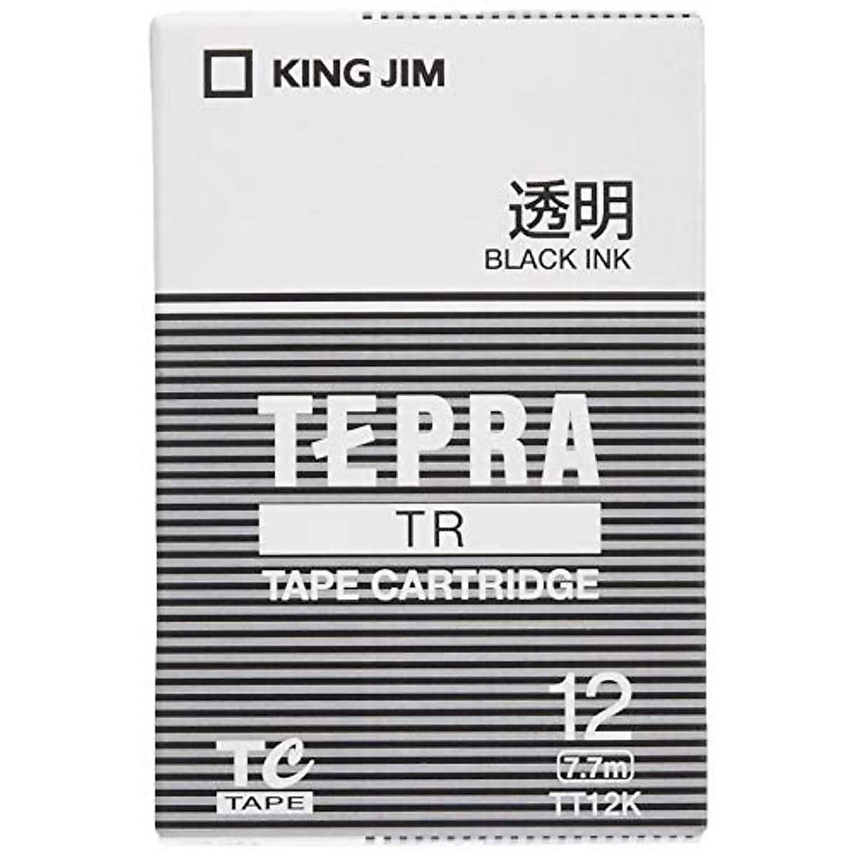 King Jim TT12K Tepra TR Tape Cartridge, 0.5 inches (12 mm), Transparent