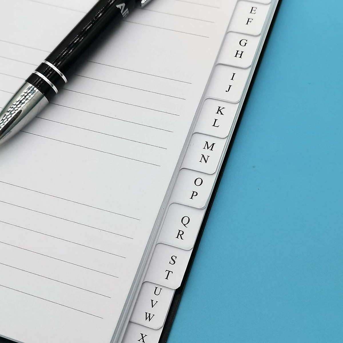 Nokingo Spiral Password Book with Alphabetical Tabs - 5x7 inch Password Organizer with A-Z Tabs for Internet Login, Website, Username, Password. Password Keeper for Home or Office, PU Cover, Teal